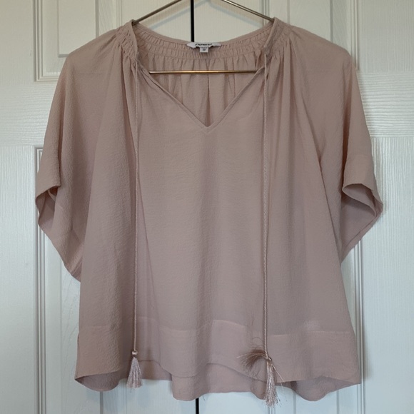 Express | Tops | Express Soft Pink Flowy Tassel Top | Poshmark